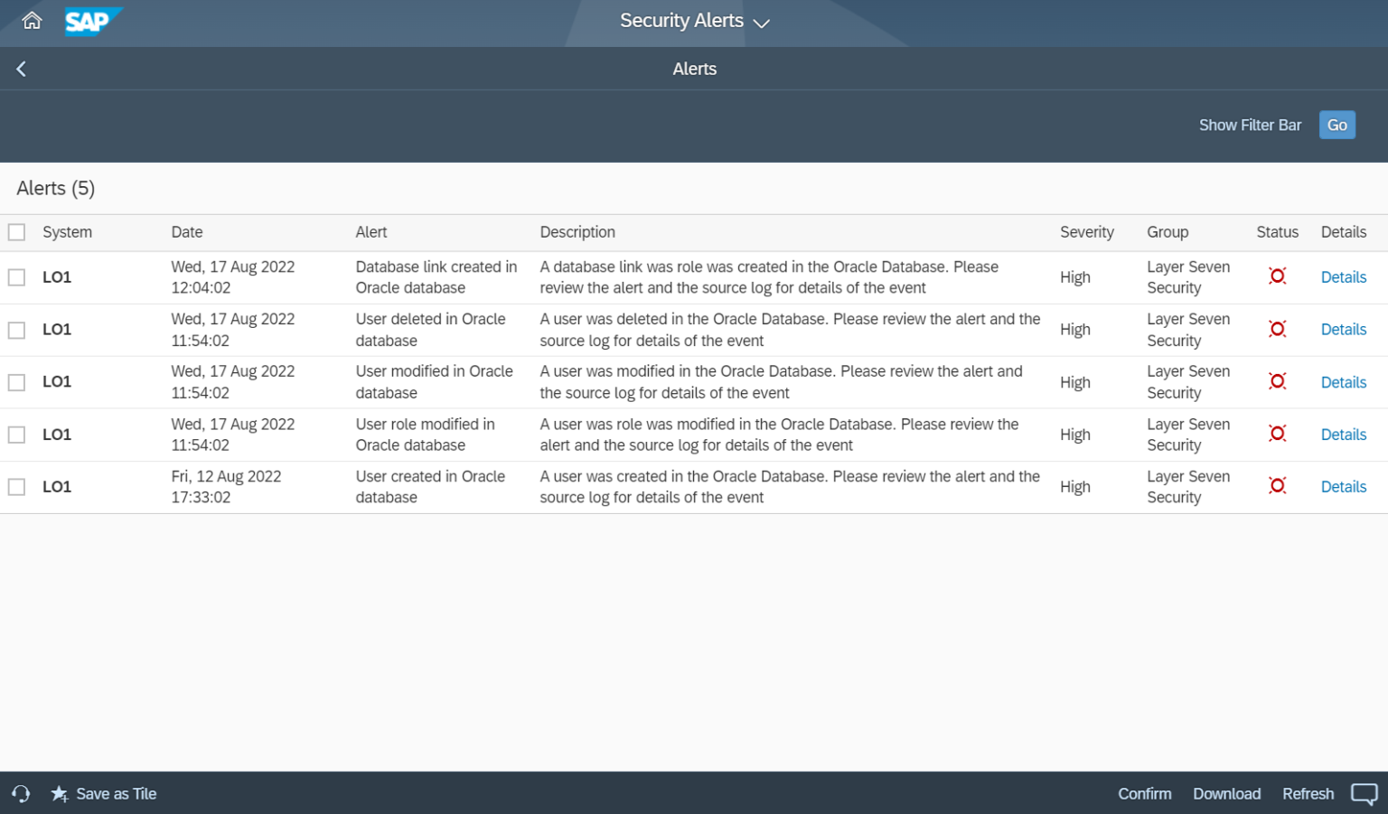 Securing Oracle Databases for SAP - Layer Seven Security